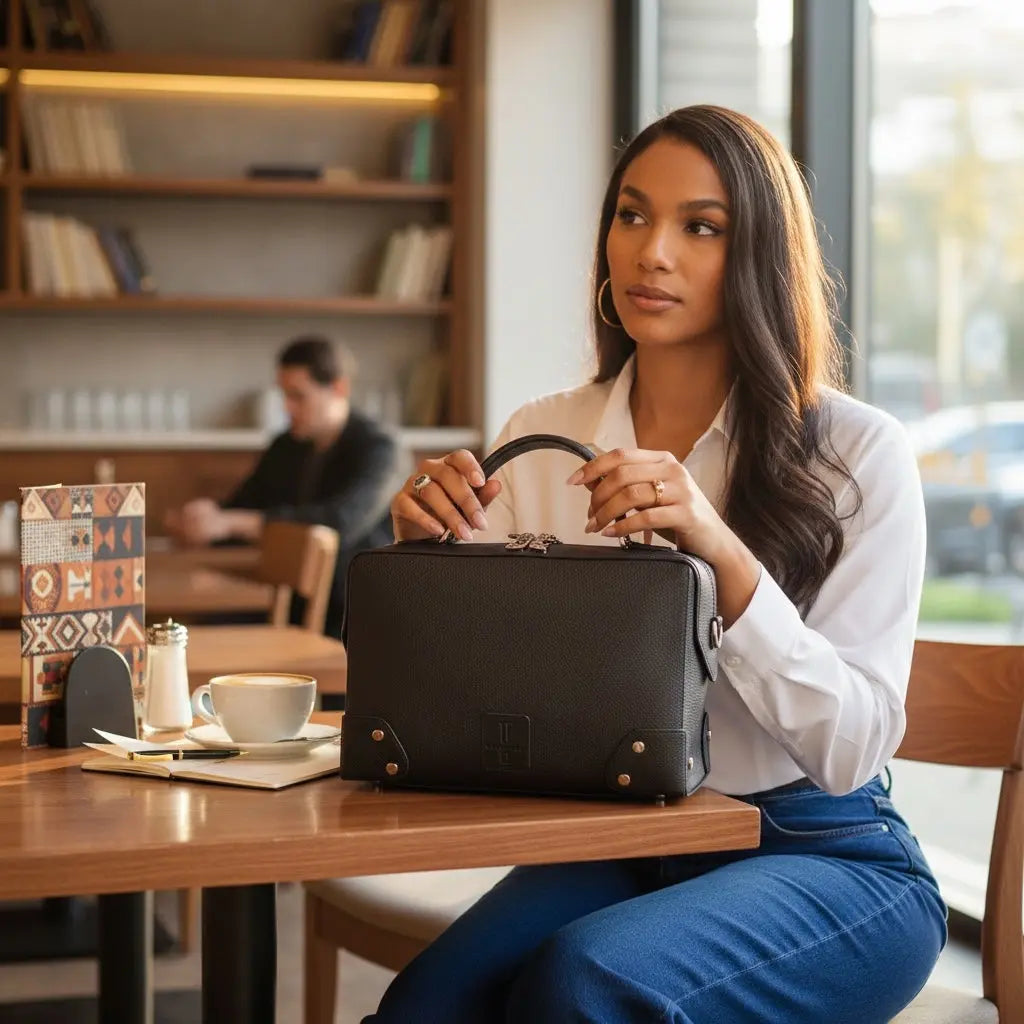 The GRANDMERE LEATHER TRUNK BAG | thebagicon