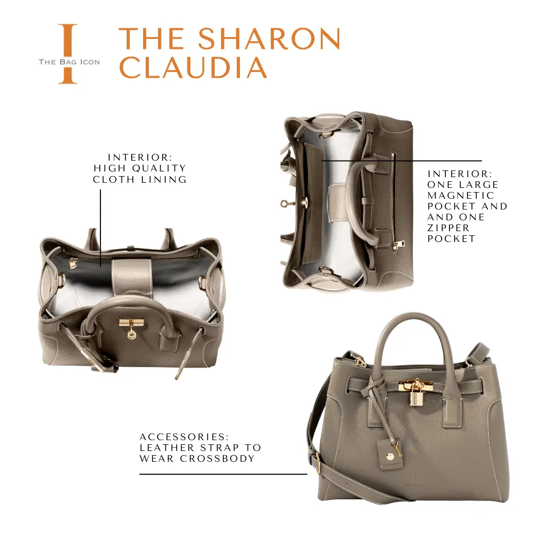 THE SHARON CLAUDIA ITALIAN LEATHER SATCHEL HANDBAG | thebagicon
